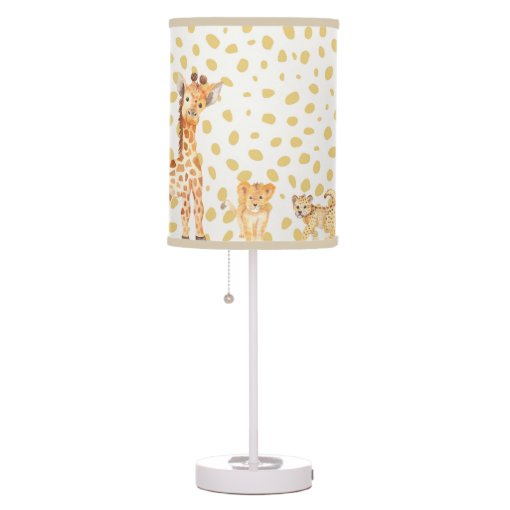 Cute Jungle Safari Baby Animals Table Lamp | Zazzle