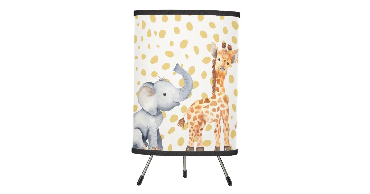 Cute Jungle Safari Baby Animals Tripod Lamp | Zazzle
