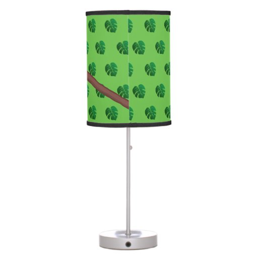 Cute Jungle Sloth Green Cartoon Rainforest Safari Table Lamp | Zazzle