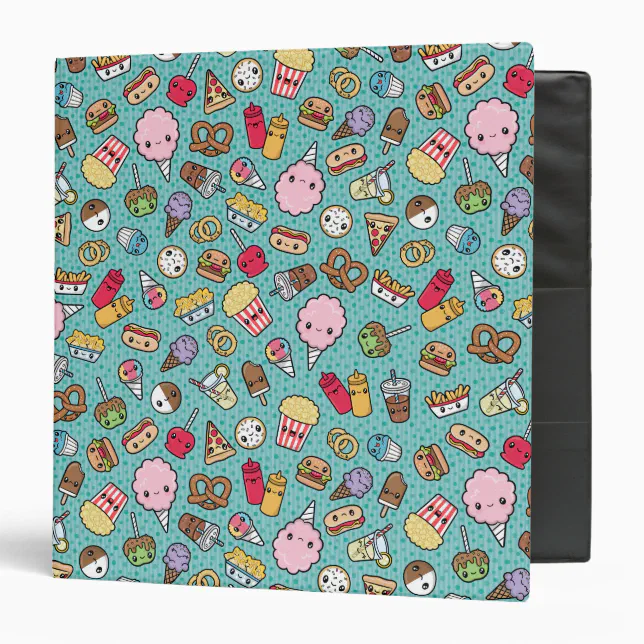 Cute Junk Food binder | Zazzle