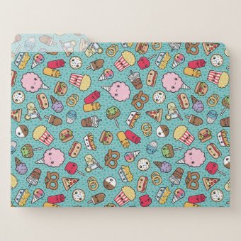 Cute Junk Food file folders | Zazzle