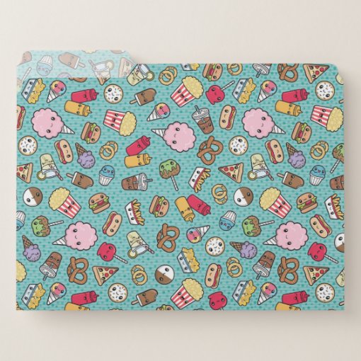 Cute Junk Food file folders | Zazzle