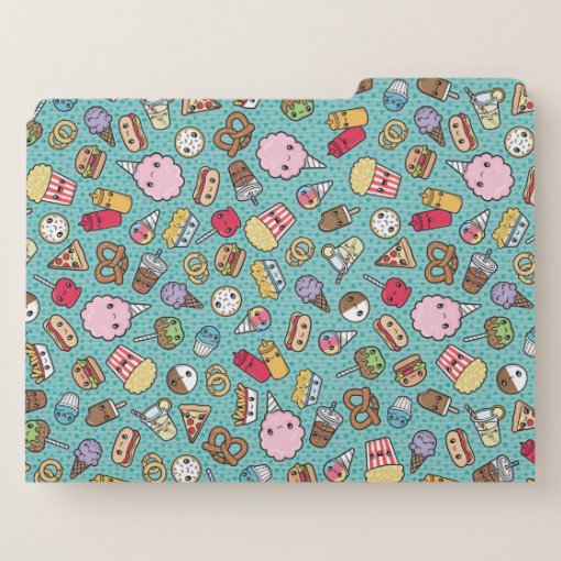 Cute Junk Food file folders | Zazzle