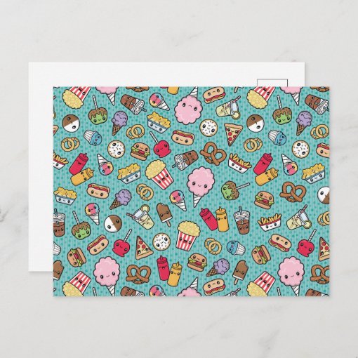 Cute Junk Food Postcard | Zazzle