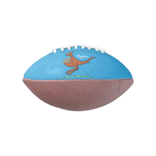 Cute kangaroo and koalas cartoon illustration football | Zazzle
