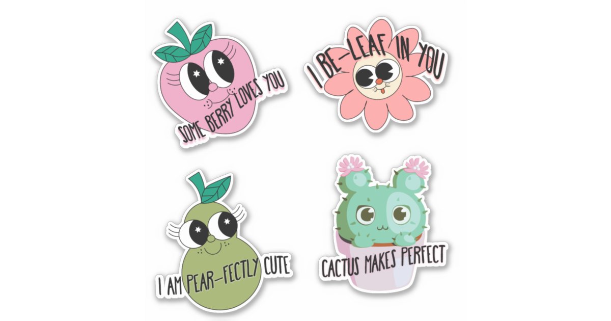 Cute Kawaii Affirmation Sticker Pack | Zazzle