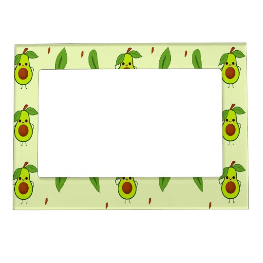 Cute kawaii avocado magnetic frame | Zazzle.com