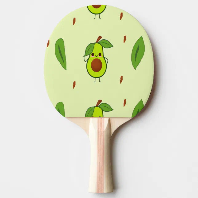 Cute kawaii avocado ping pong paddle | Zazzle