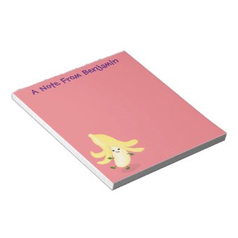 Cute kawaii banana cartoon illustration notepad | Zazzle