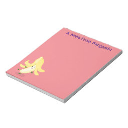 Cute kawaii banana cartoon illustration notepad | Zazzle