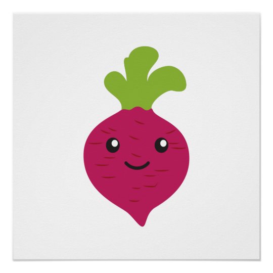 Cute Kawaii Beet Poster | Zazzle.com