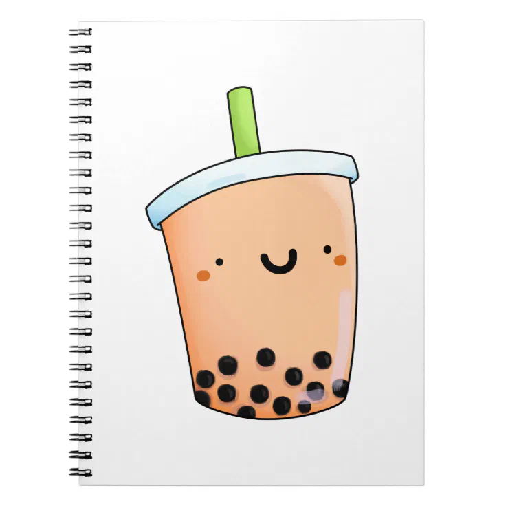 Cute Kawaii Boba Tea Notebook | Zazzle