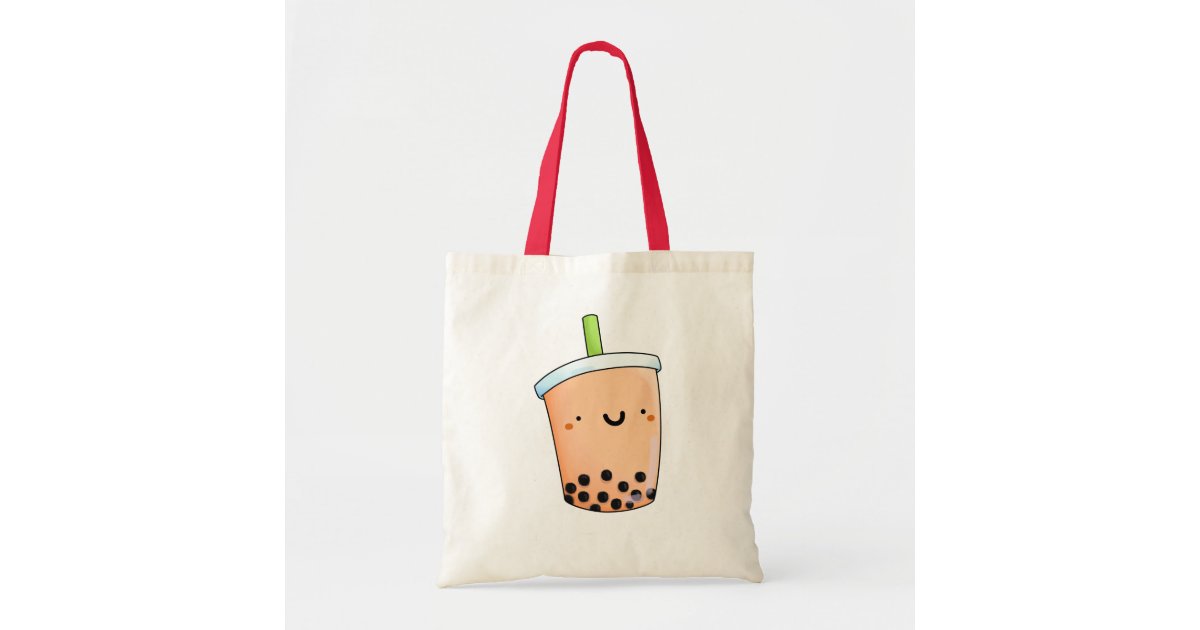 Cute Kawaii Boba Tea Tote Bag | Zazzle