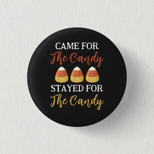 Cute Kawaii Candy Corn Halloween Party Favor Button | Zazzle