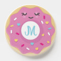Cute Kawaii Cartoon Anime Sprinkle Donut Monogram PopSocket | Zazzle