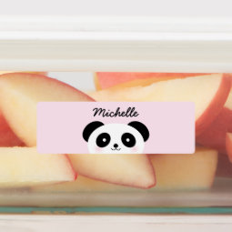 Cute Kawaii Cartoon Panda Bear Kids Personalized Labels | Zazzle
