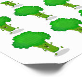 Cute kawaii dancing broccoli cartoon illustration temporary tattoos ...