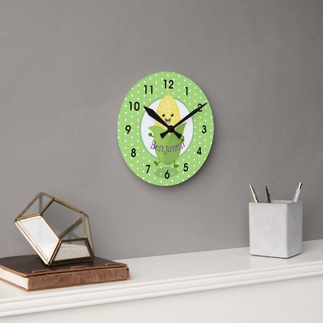 round wall clock cartoon