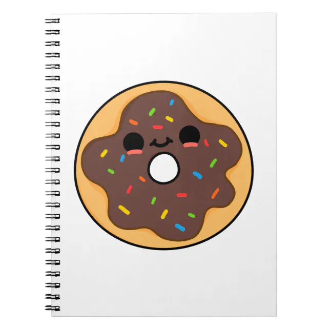 Cute Kawaii Donut Notebook | Zazzle
