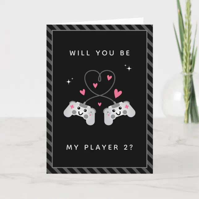 Cute Kawaii Gamer Gaming Controller Player Two Card | Zazzle