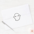 Cute Kawaii Ghost Halloween Classic Round Sticker | Zazzle