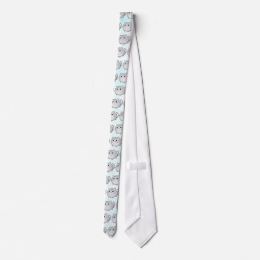 Cute Kawaii grey tabby kitty cat Neck Tie | Zazzle