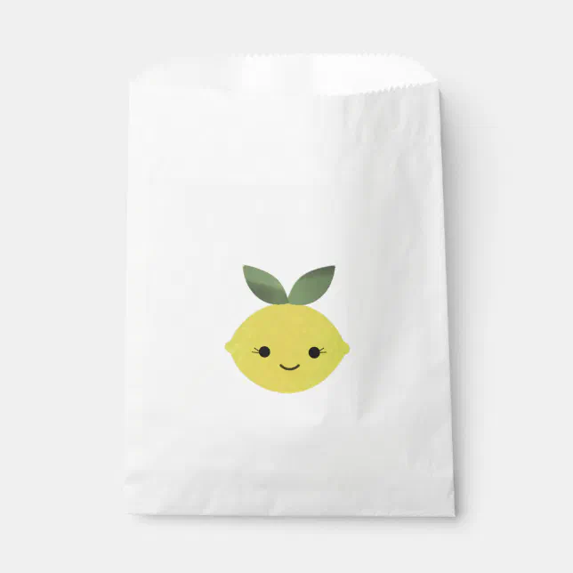 Cute Kawaii Lemon Favor Bag | Zazzle