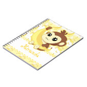 Cute Kawaii monkey holding banana Notebook | Zazzle