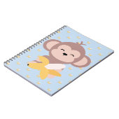 Cute Kawaii Monkey with Banana Notebook | Zazzle