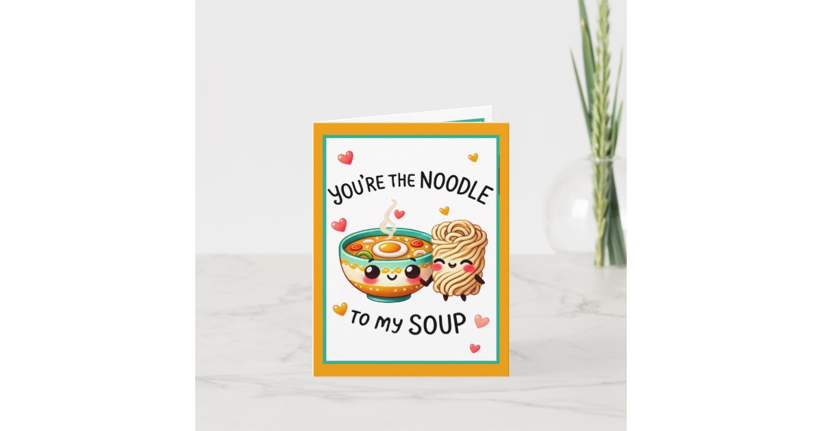 Cute Kawaii Noodles and Soup Thank You Card | Zazzle