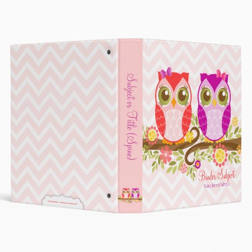 Cute Kawaii Owls - Custom Organizer Planner Binder | Zazzle