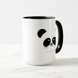 Cute Kawaii Panda | Add Your Name Mug | Zazzle