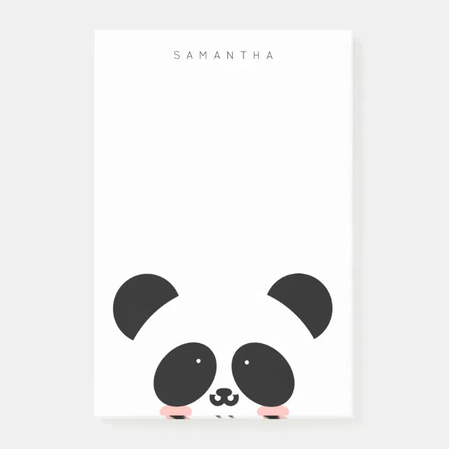 Cute Kawaii Panda | Add Your Name Post-it Notes | Zazzle