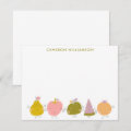 Cute Kawaii Pastel Fruit Personalized Stationery Note Card | Zazzle