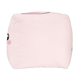 Cute, kawaii, pink bunny design pouf | Zazzle