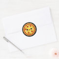 cute Kawaii pizza food Classic Round Sticker | Zazzle