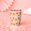 Cute Kawaii Pumpkin Faces Pattern Paper Cups | Zazzle