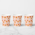 Cute Kawaii Pumpkin Faces Pattern Paper Cups | Zazzle
