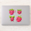 cute kawaii raspberries sticker | Zazzle