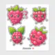 cute kawaii raspberries sticker | Zazzle