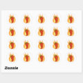 Cute Kawaii Red Hot Chili Classic Round Sticker | Zazzle