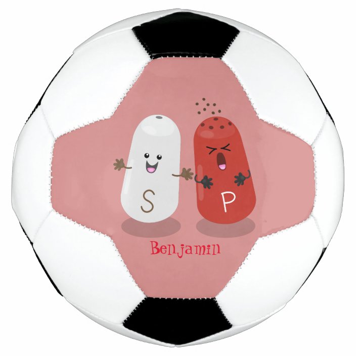 Cute kawaii salt and pepper shakers cartoon soccer ball | Zazzle.com