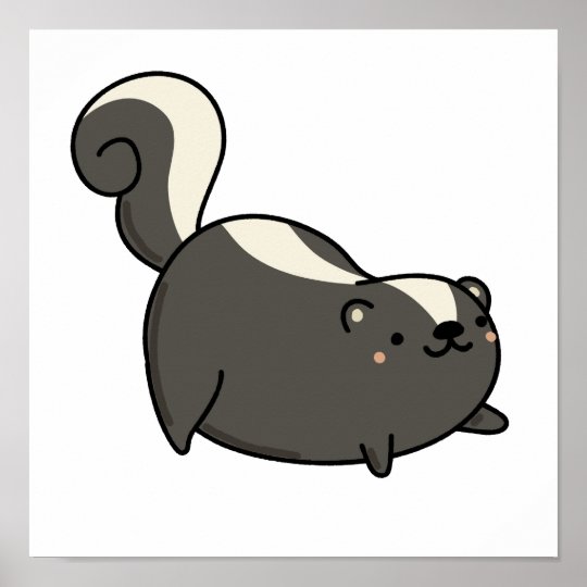 Cute Kawaii Skunk Poster | Zazzle.com