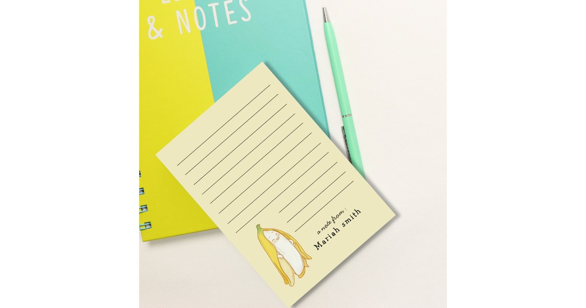 cute kawaii smiling banana cartoon post-it notes | Zazzle