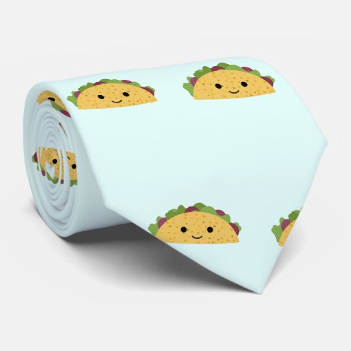 Cute Kawaii Smiling Taco Neck Tie | Zazzle