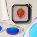 Cute kawaii strawberry cartoon illustration bluetooth speaker | Zazzle