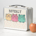 Cute Kawaii Style Cartoon Hamsters Personalized Metal Lunch Box | Zazzle