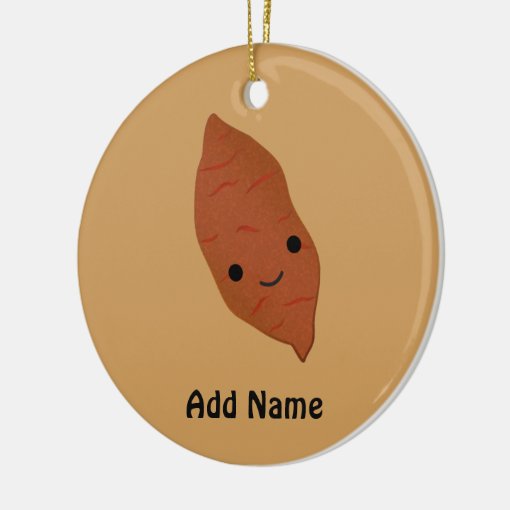 Cute Kawaii Sweet Potato Ceramic Ornament | Zazzle