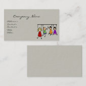 Cute Kids Cartoon Holding Speech Words Business Card | Zazzle