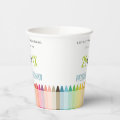 Cute Kids Crayon Fun Rainbow Preschool Graduation Paper Cups | Zazzle